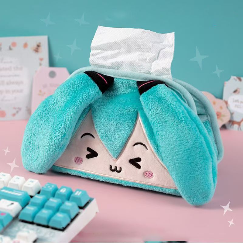 Hatsune Miku Cute Tissue Box Cover-Squinted Eyes Plush – Miku Fandom